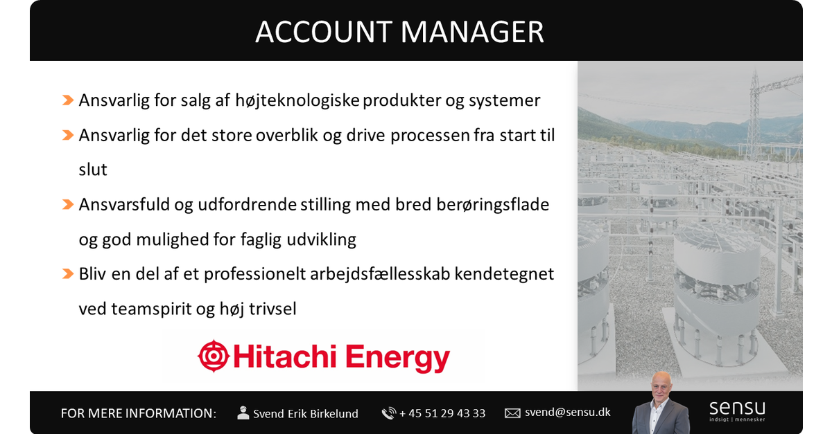 Account Manager - Grid automation hos Hitachi Energy
